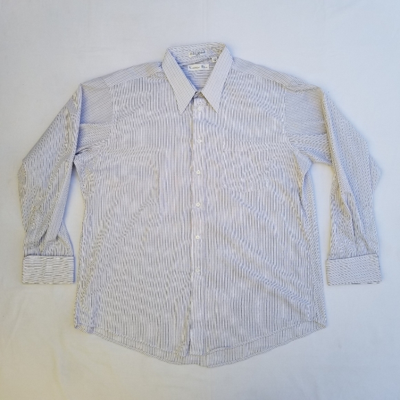 Dior | Shirts | Vintage Christian Dior Stripe Dress Shirt | Poshmark